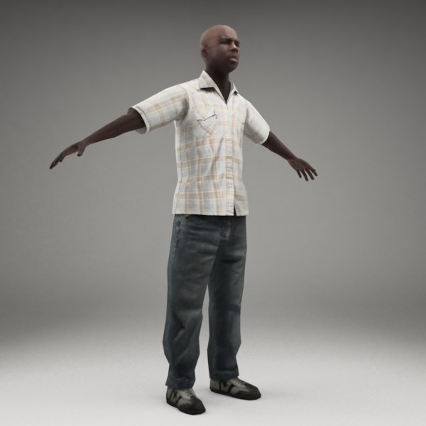 3d axyz 2 rigged characters