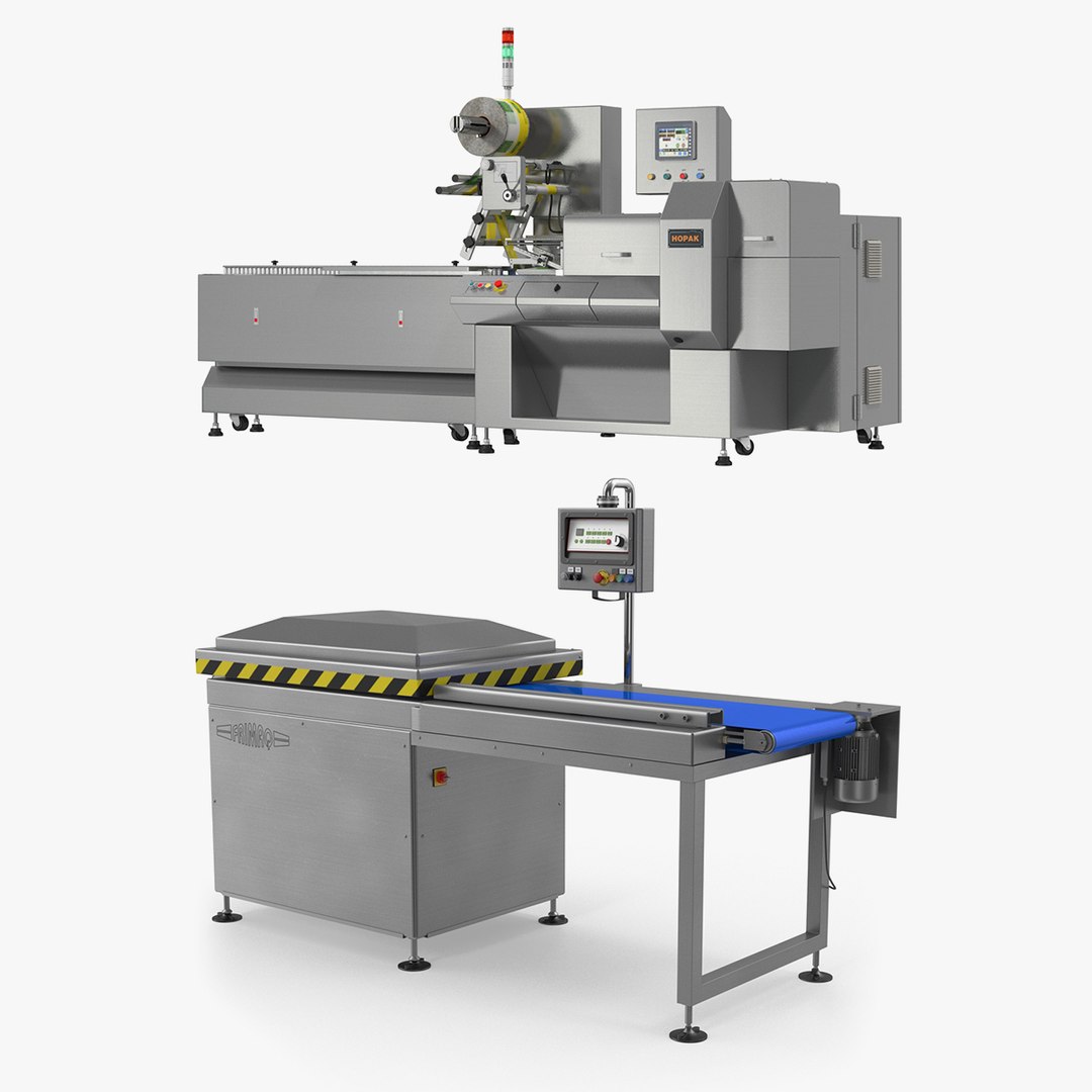 3D packaging machines - TurboSquid 1375052
