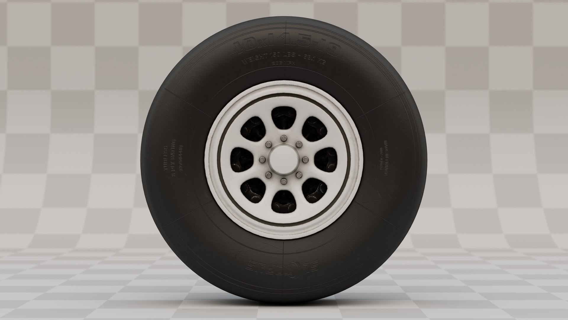 3D Aircraft Tire Model - TurboSquid 2274055