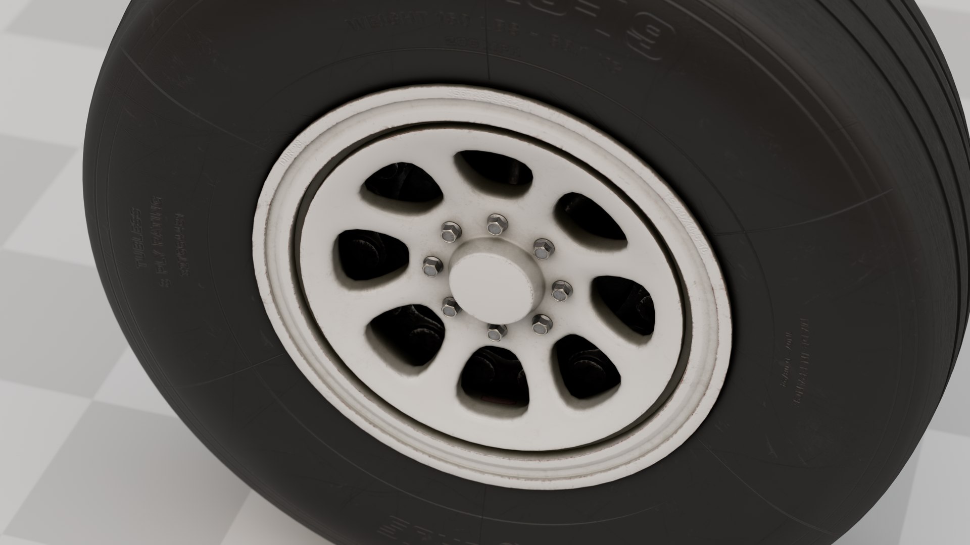 3D Aircraft Tire Model - TurboSquid 2274055