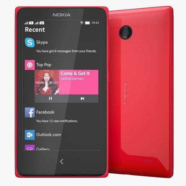 nokia x red 3d model