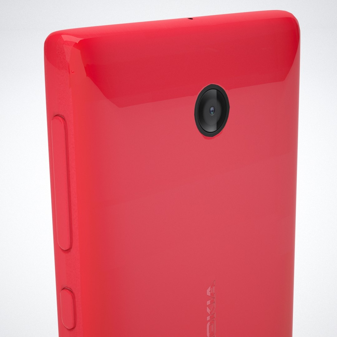 nokia x red 3d model