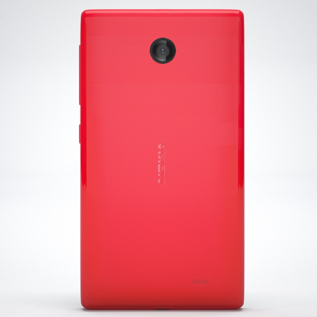 nokia x red 3d model