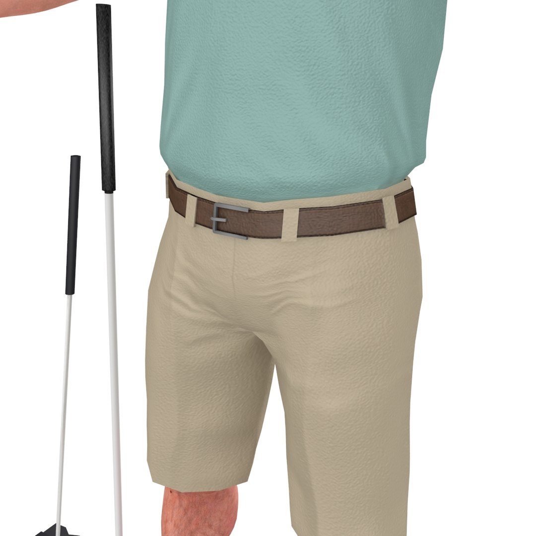 3D Model Golfer Clubs Man - TurboSquid 1355377