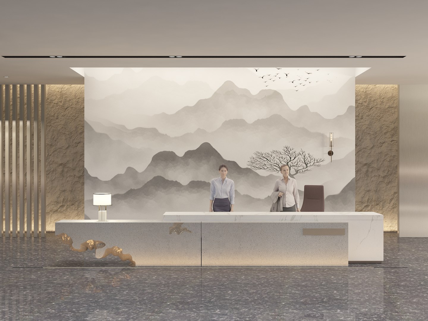 Reception Desk - 026 3D - TurboSquid 1991047