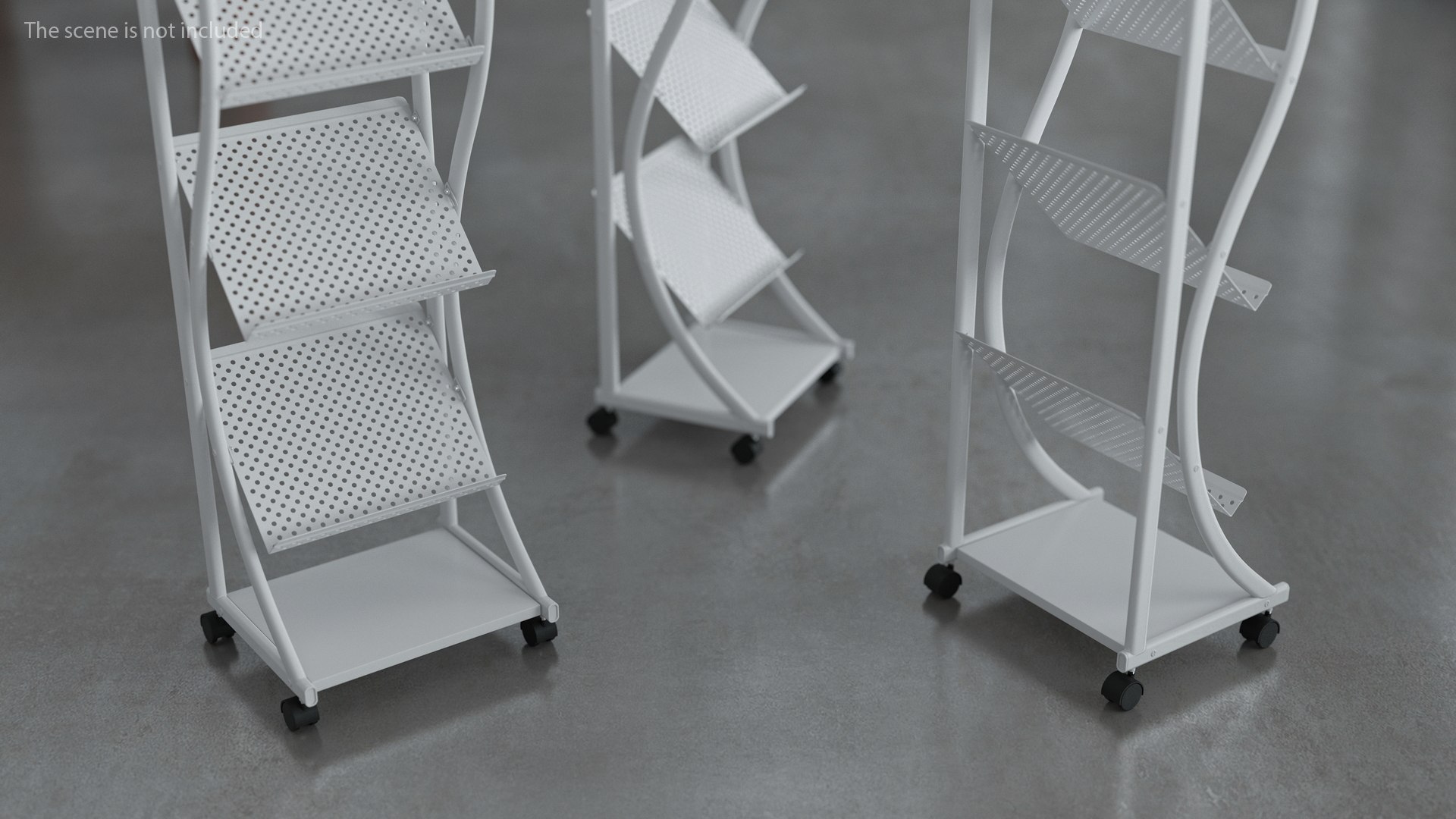 White Magazine Rack Mockup 3D Model - TurboSquid 2069303