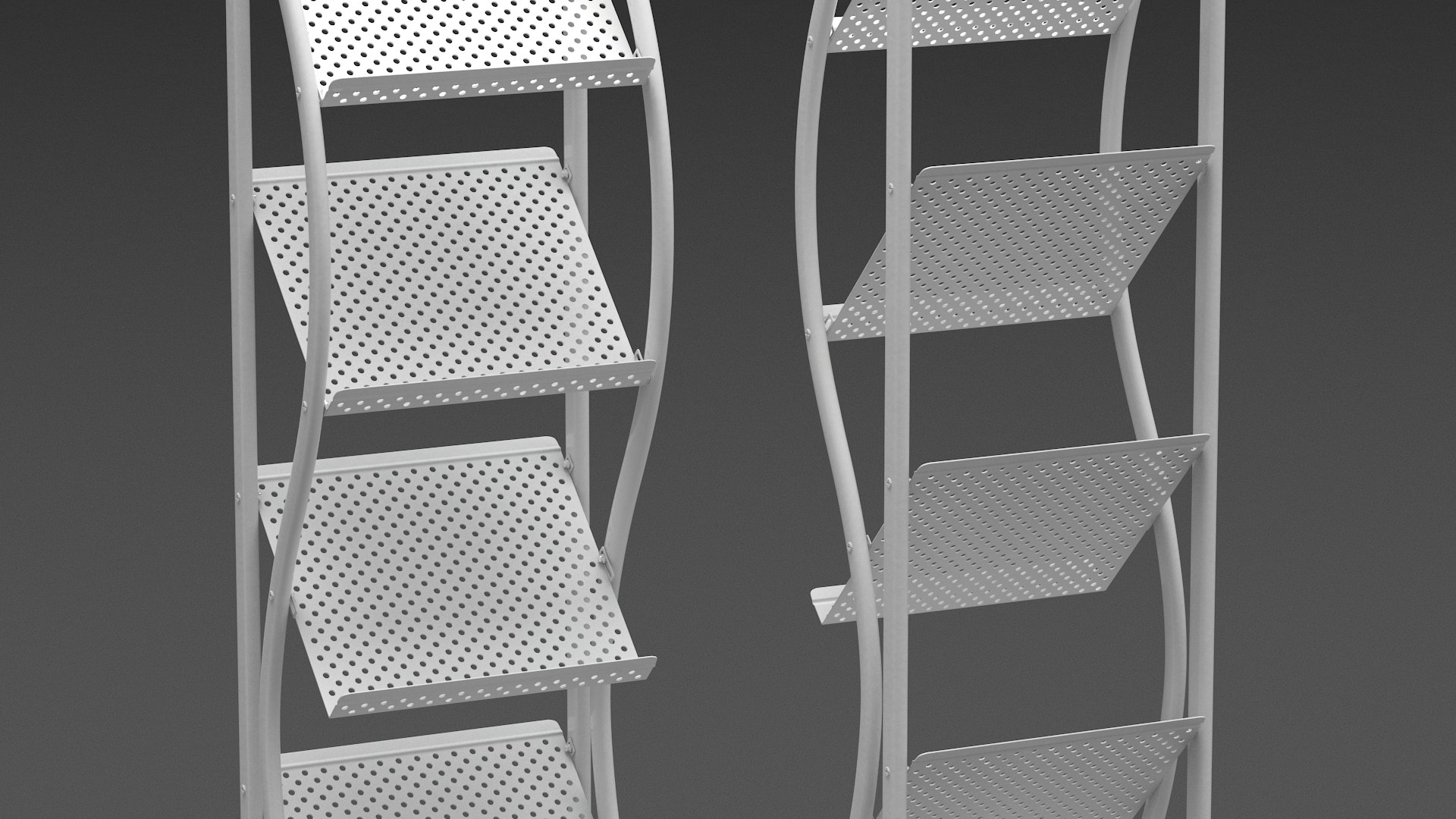 White Magazine Rack Mockup 3D Model - TurboSquid 2069303