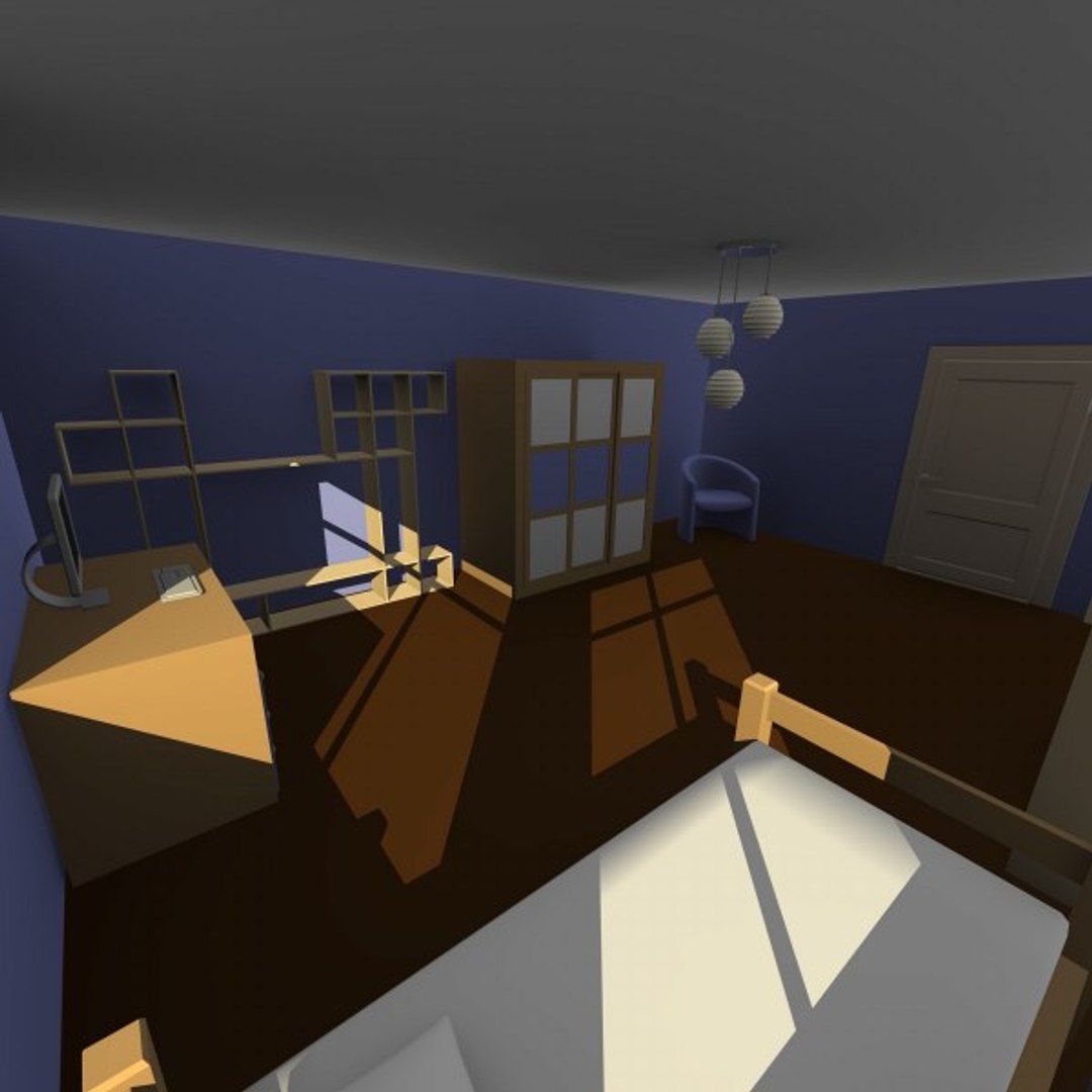 3d Boys Room Model