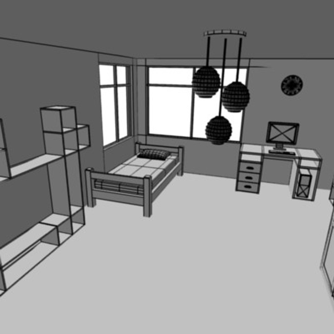 3d Boys Room Model