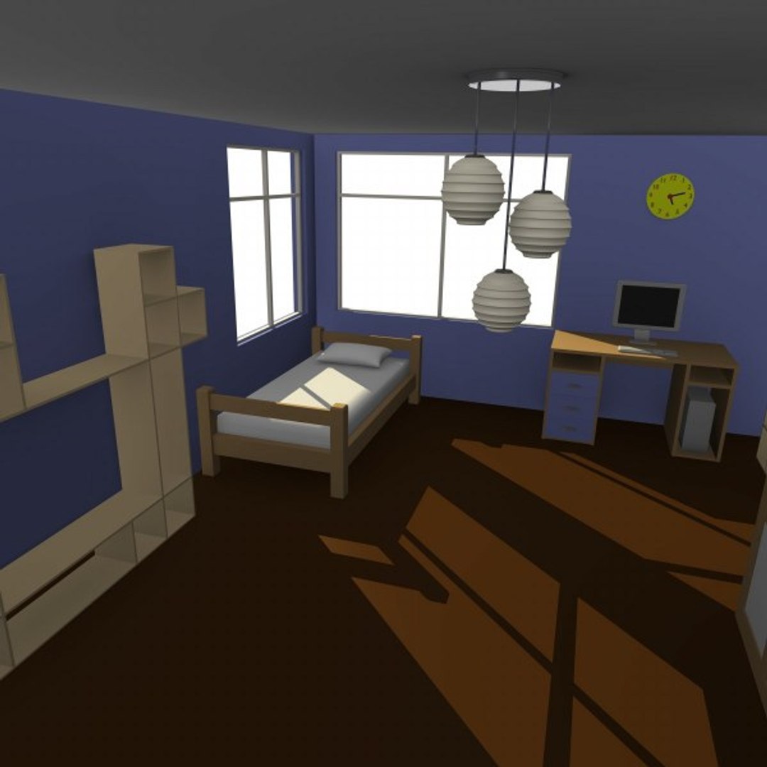 3d Boys Room Model