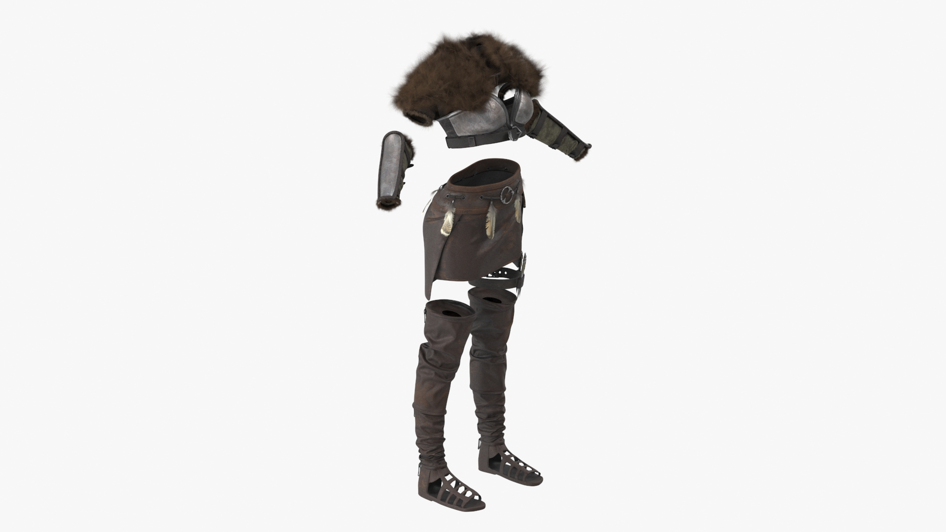 3D Model Warrior Huntress Armor Set - TurboSquid 2410978