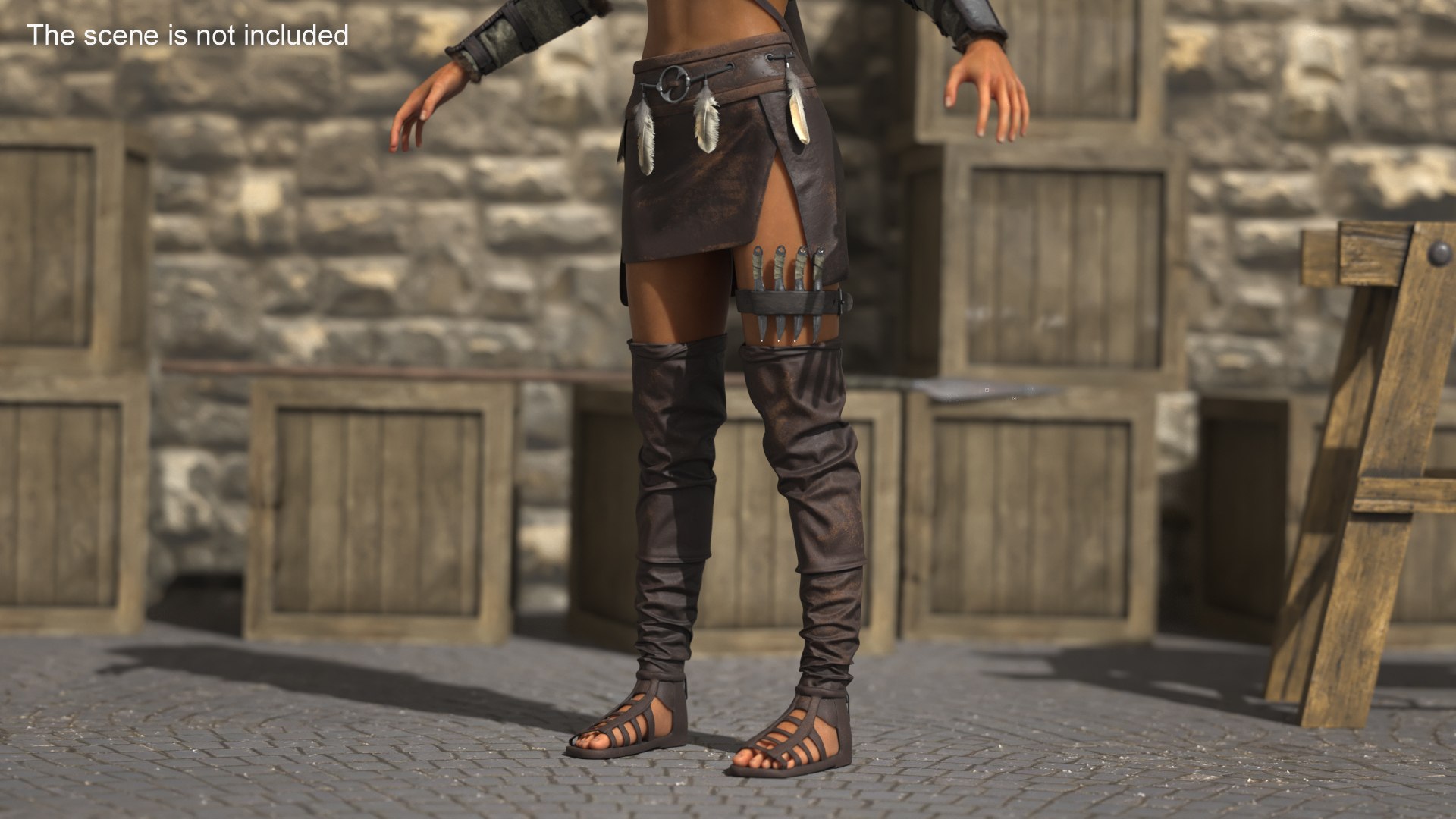 3D Model Warrior Huntress Armor Set - TurboSquid 2410978