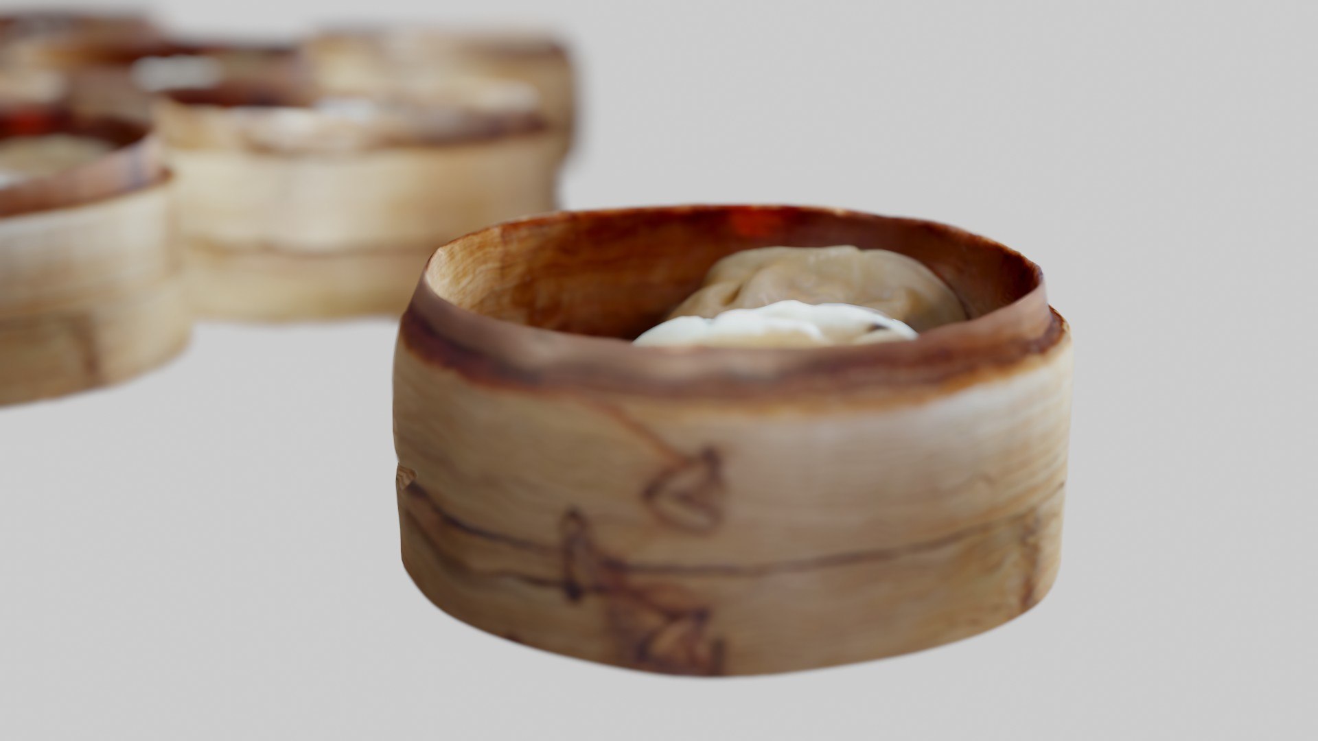 3D Real Food Wooden Steamer with Gyoza scanned - TurboSquid 2109509