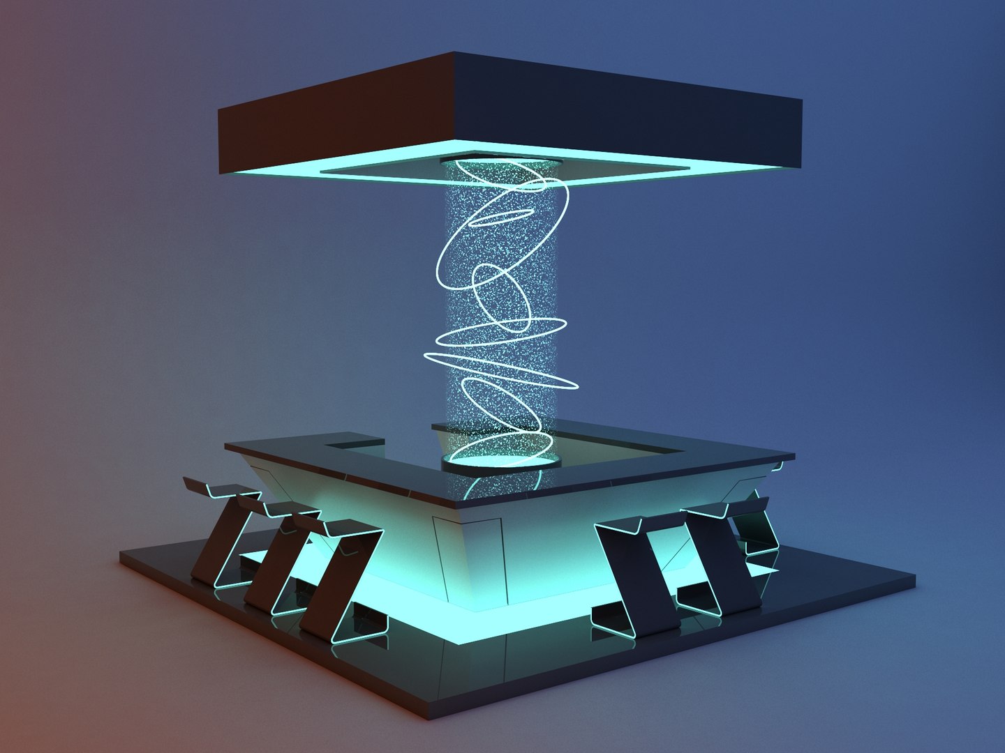 3D Space Cyber Bar - TurboSquid 1913220