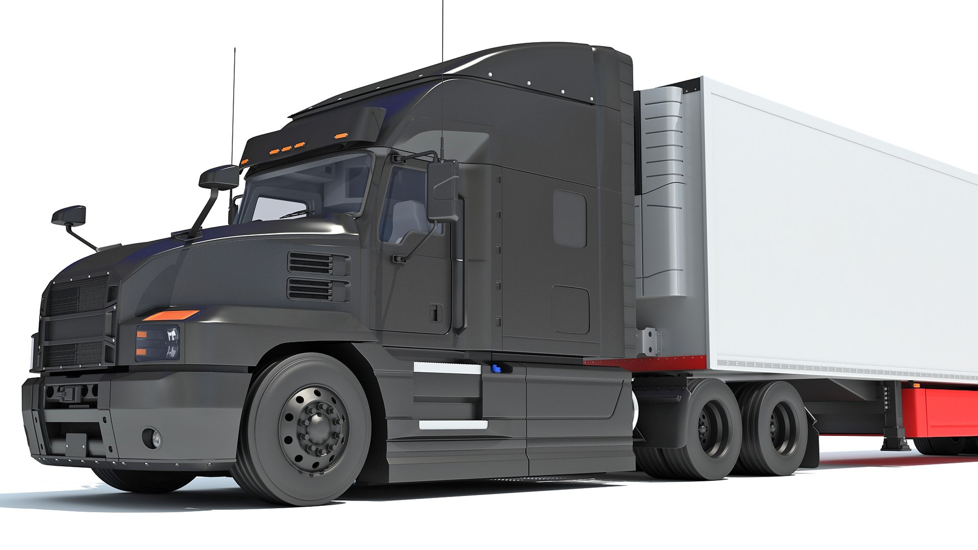 3D Truck With Reefer Refrigerator Trailer - TurboSquid 1955912