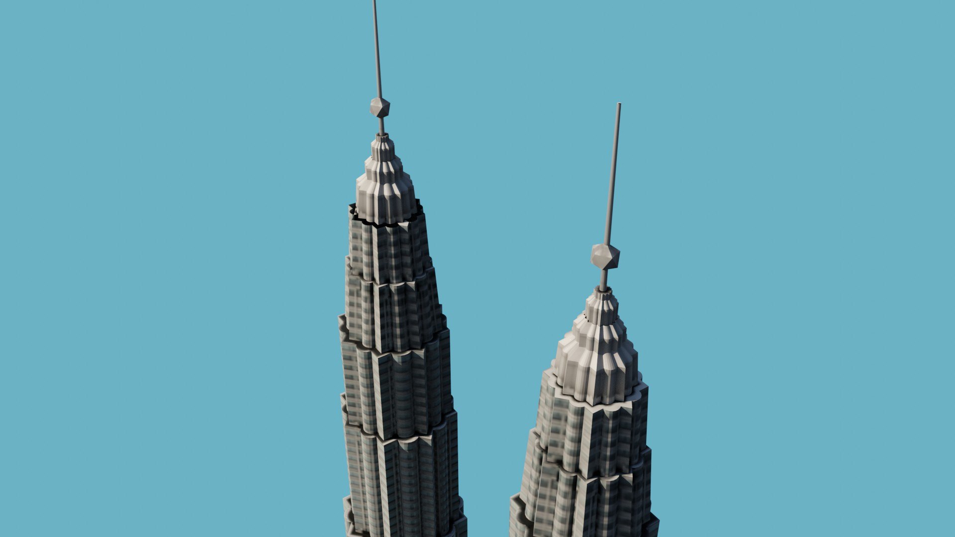 Petronas Twin Tower Low Poly 3D Model - TurboSquid 2000519