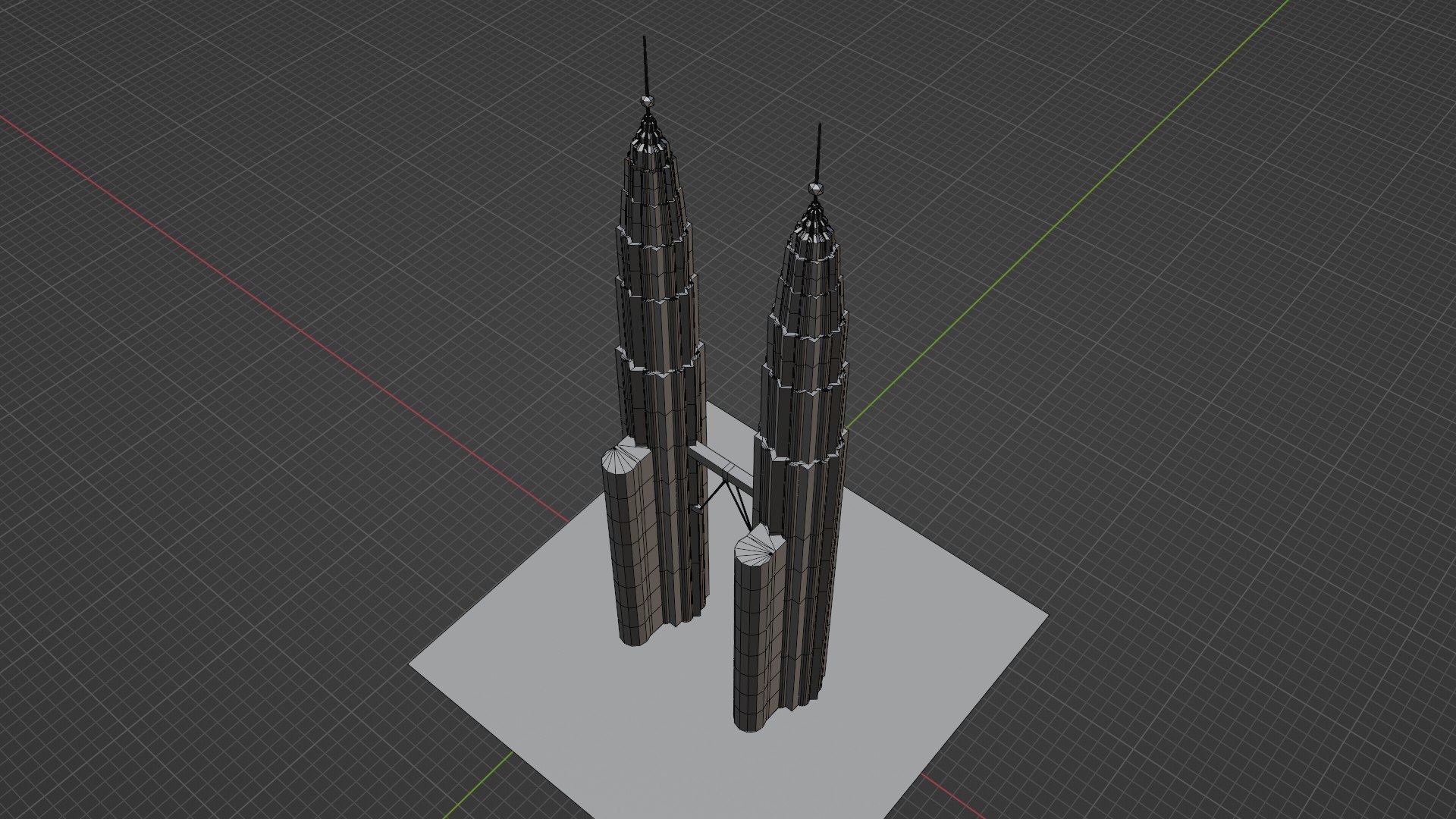 Petronas Twin Tower Low Poly 3D Model - TurboSquid 2000519