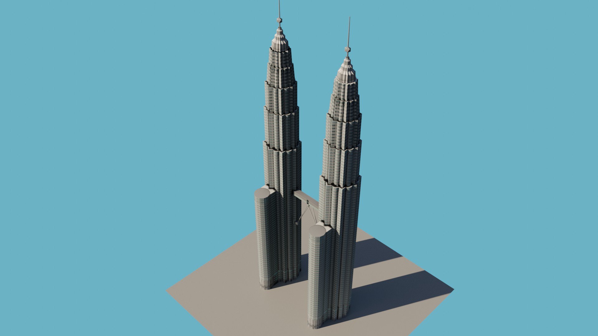 Petronas Twin Tower Low Poly 3D Model - TurboSquid 2000519