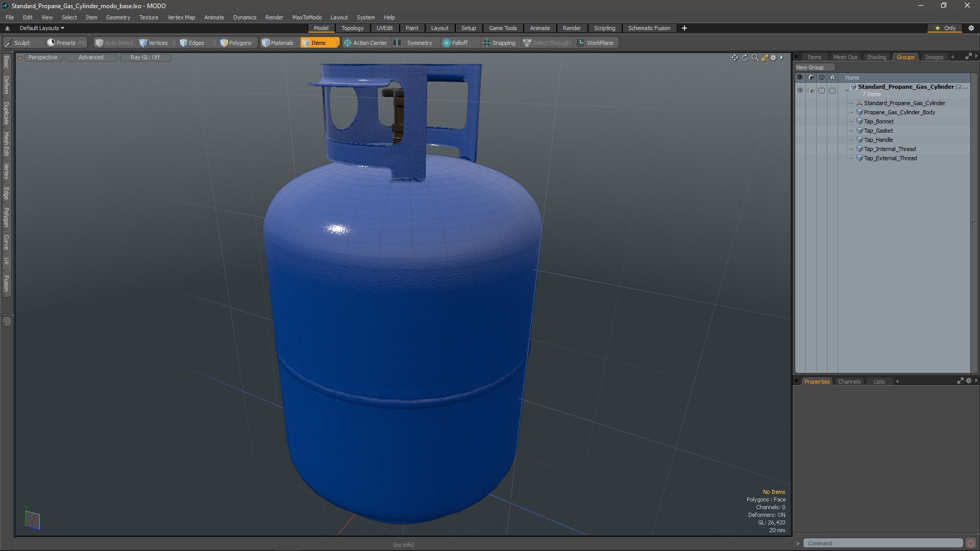 Standard Propane Gas Cylinder 3D - TurboSquid 2230232