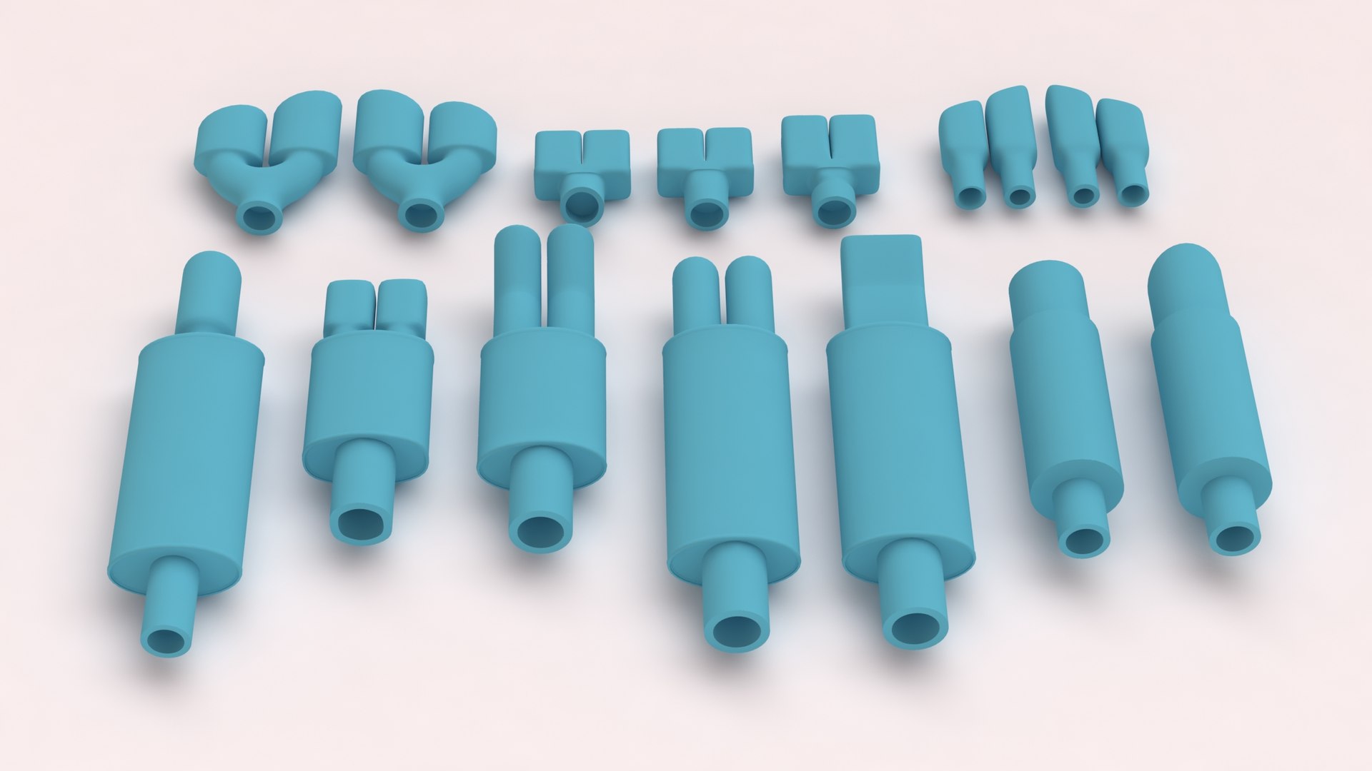 3D Model Muffler Pack 01 Printable - TurboSquid 1885551