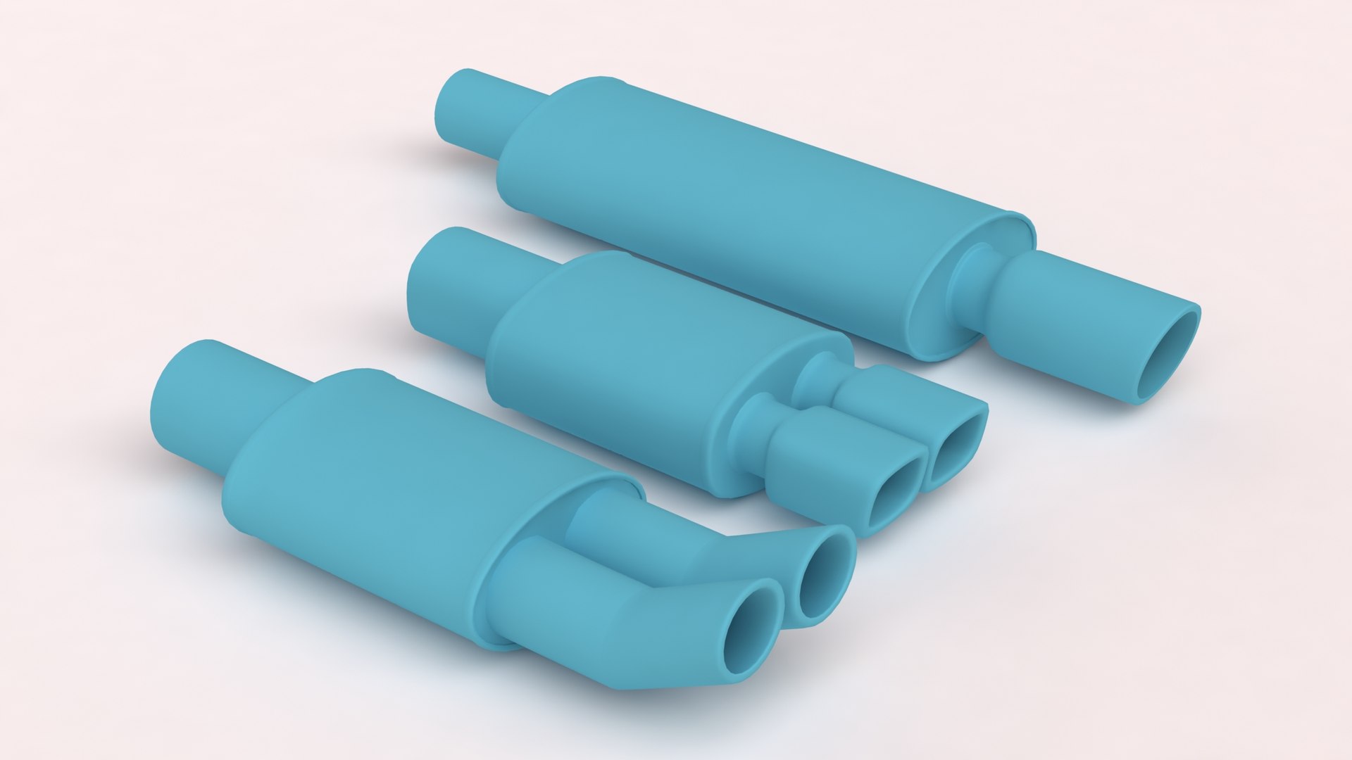 3D Model Muffler Pack 01 Printable - TurboSquid 1885551