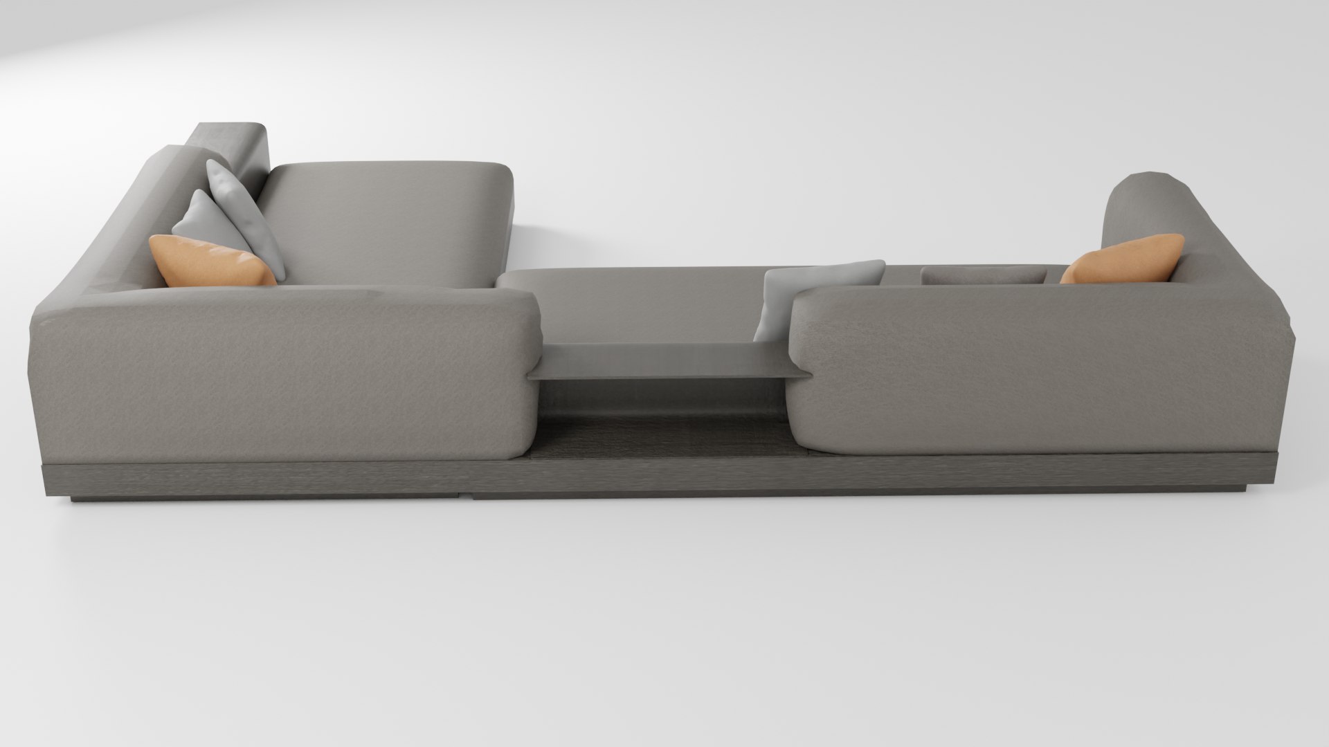 3D Modern Designer Minimalist Italian Sofa In Dark Colors Model ...