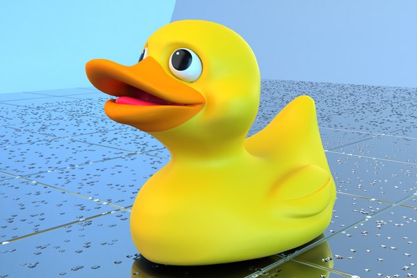 3d model of duck toy