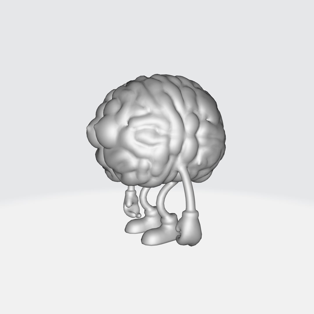 3D Cartoon Brain Character - TurboSquid 2278372