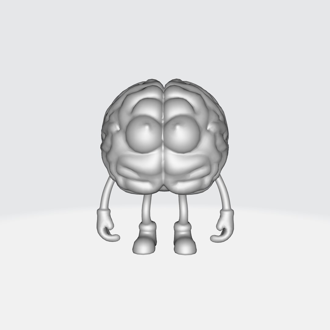3D Cartoon Brain Character - TurboSquid 2278372