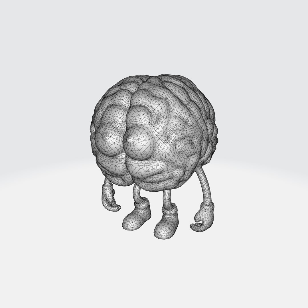 3D Cartoon Brain Character - TurboSquid 2278372