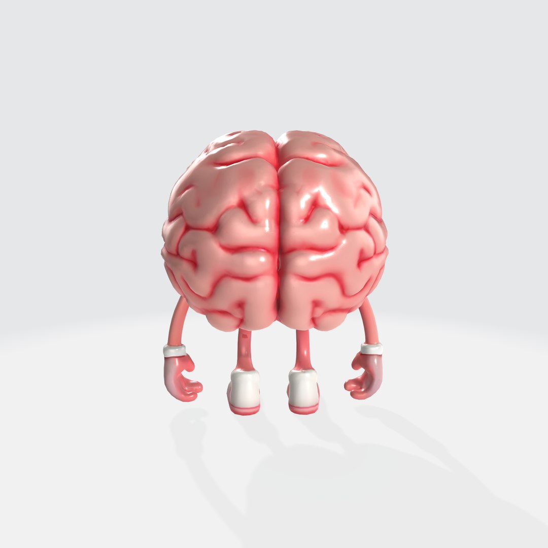 3D Cartoon Brain Character - TurboSquid 2278372