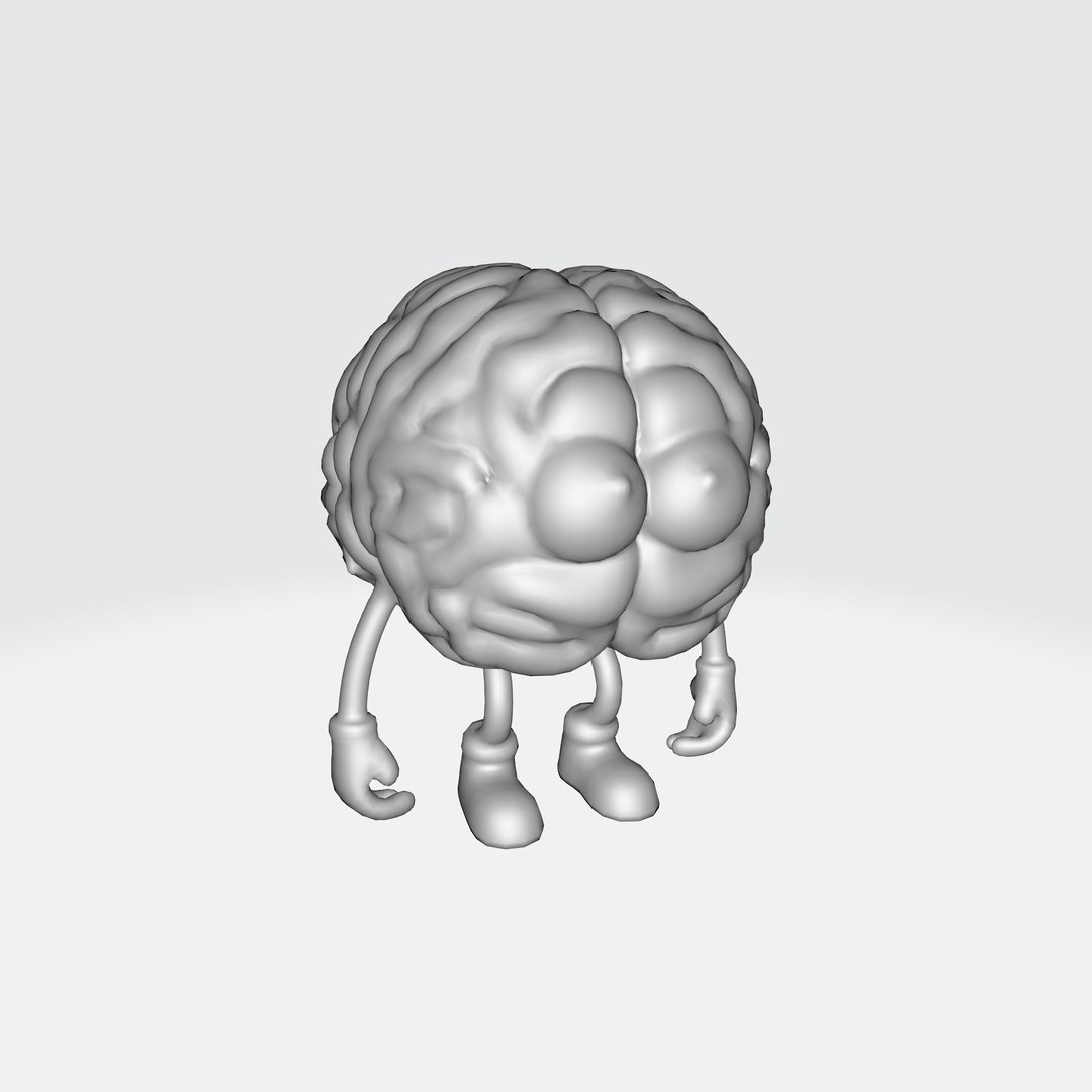 3D Cartoon Brain Character - TurboSquid 2278372