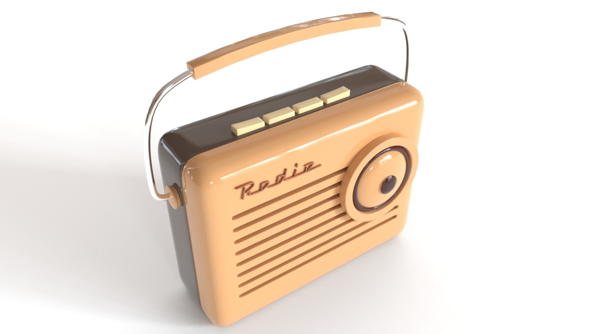 Old radio model - TurboSquid 1203794