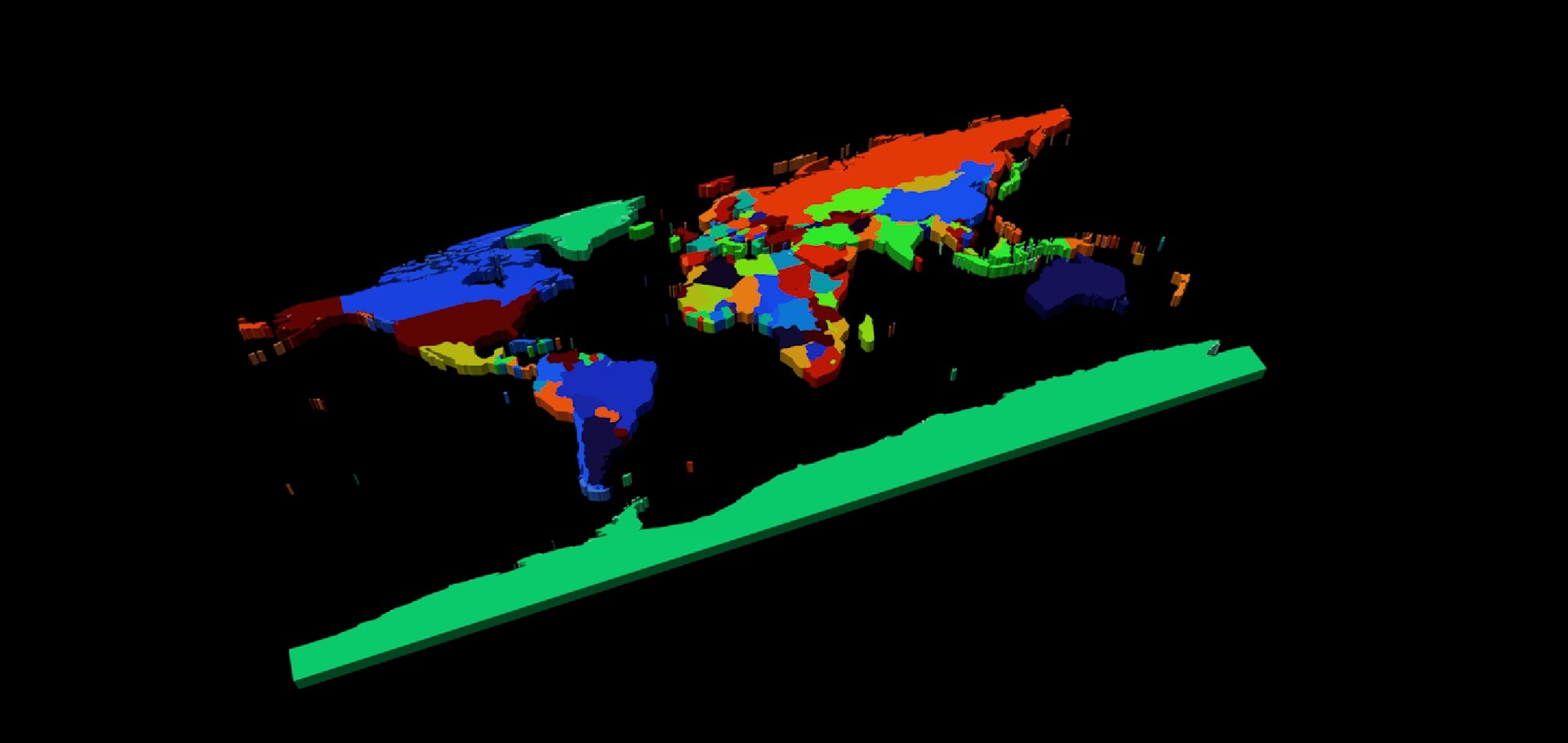 Countries 3D Map 3D Model - TurboSquid 2347330