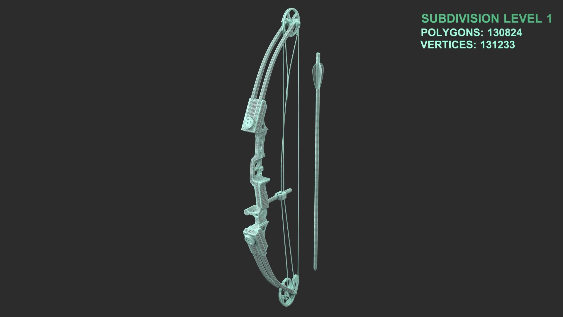 3D Compound Bow Model - TurboSquid 2314049