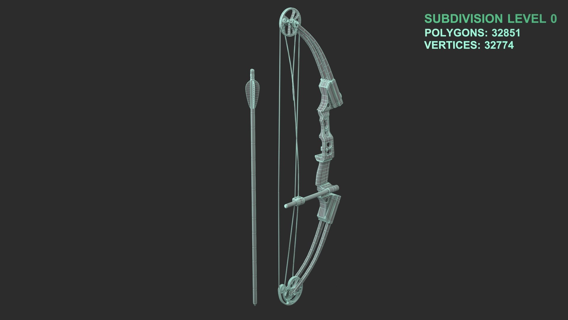 3D Compound Bow Model - TurboSquid 2314049