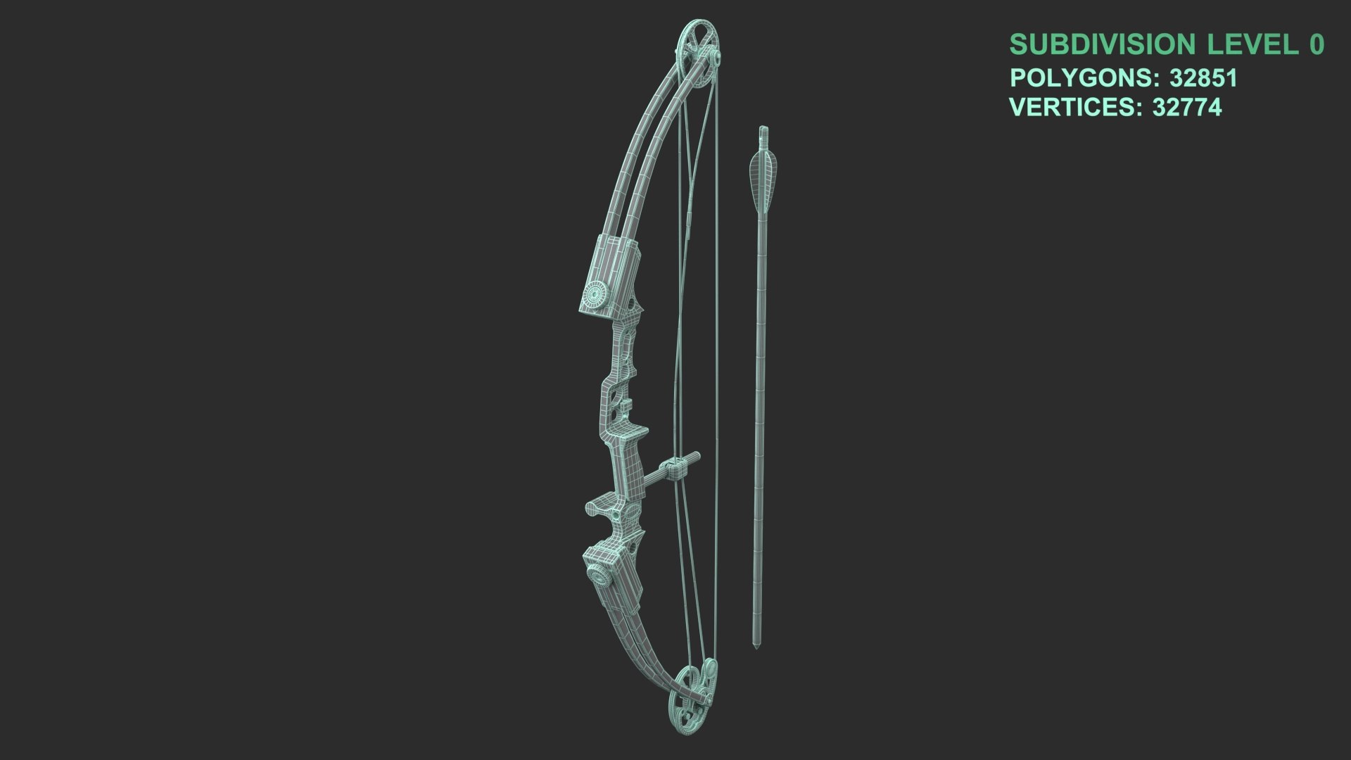3D Compound Bow Model - TurboSquid 2314049