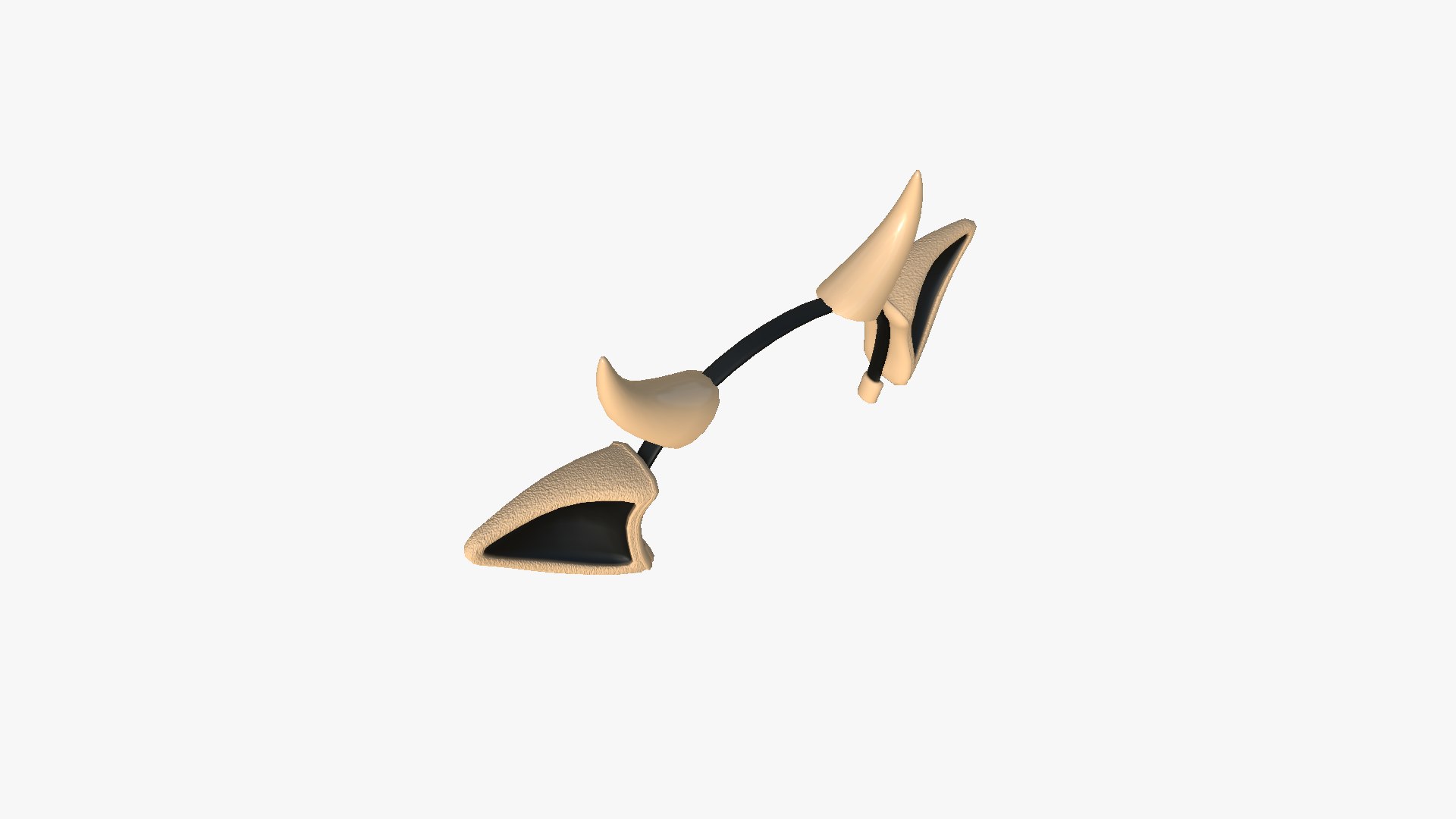 3D Furry Ears Tiara J04 Beige - Headband Character Design - TurboSquid ...