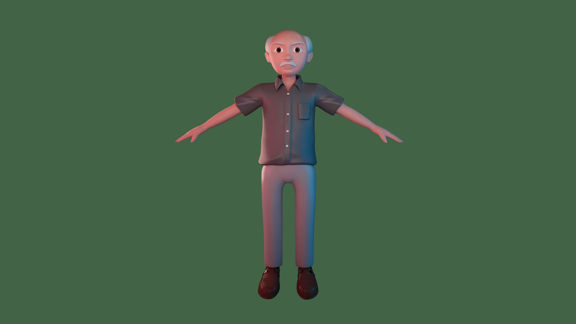 3D Old man Rigging model - TurboSquid 2022881