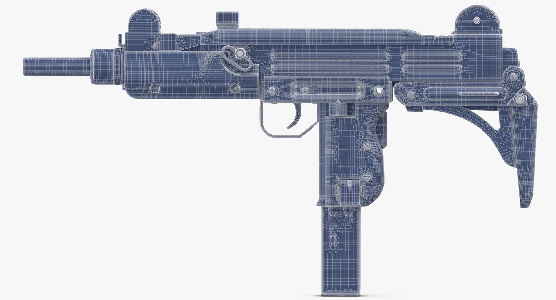 Submachine Gun Uzi Model - TurboSquid 1370531