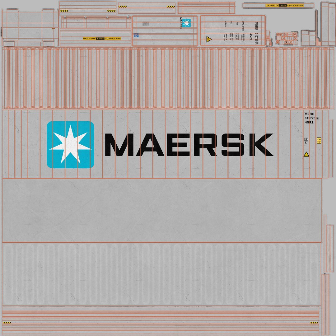 3D 40feet MAERSK Container Reefer CARRIER - TurboSquid 2147439