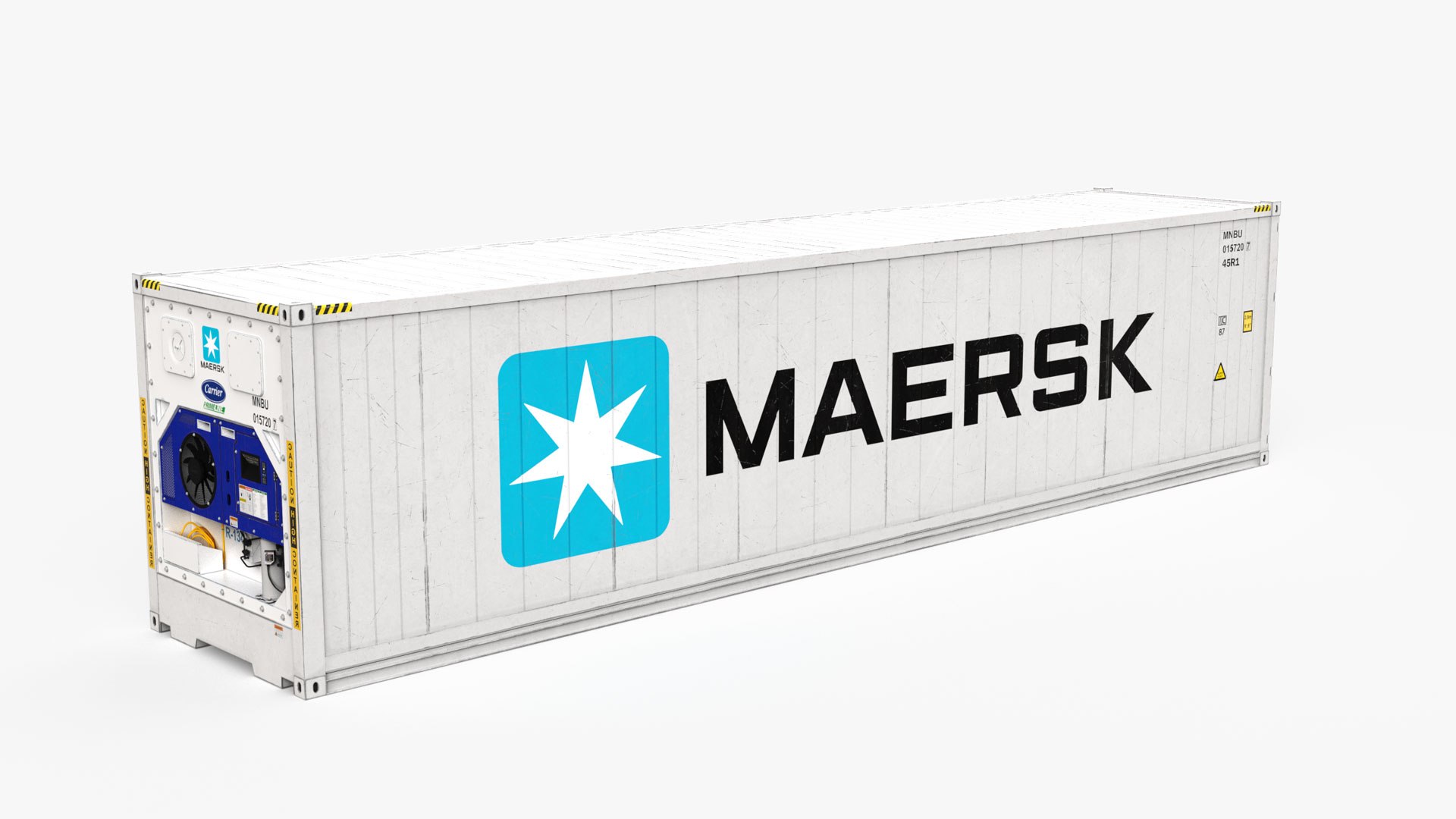 3D 40feet MAERSK Container Reefer CARRIER - TurboSquid 2147439