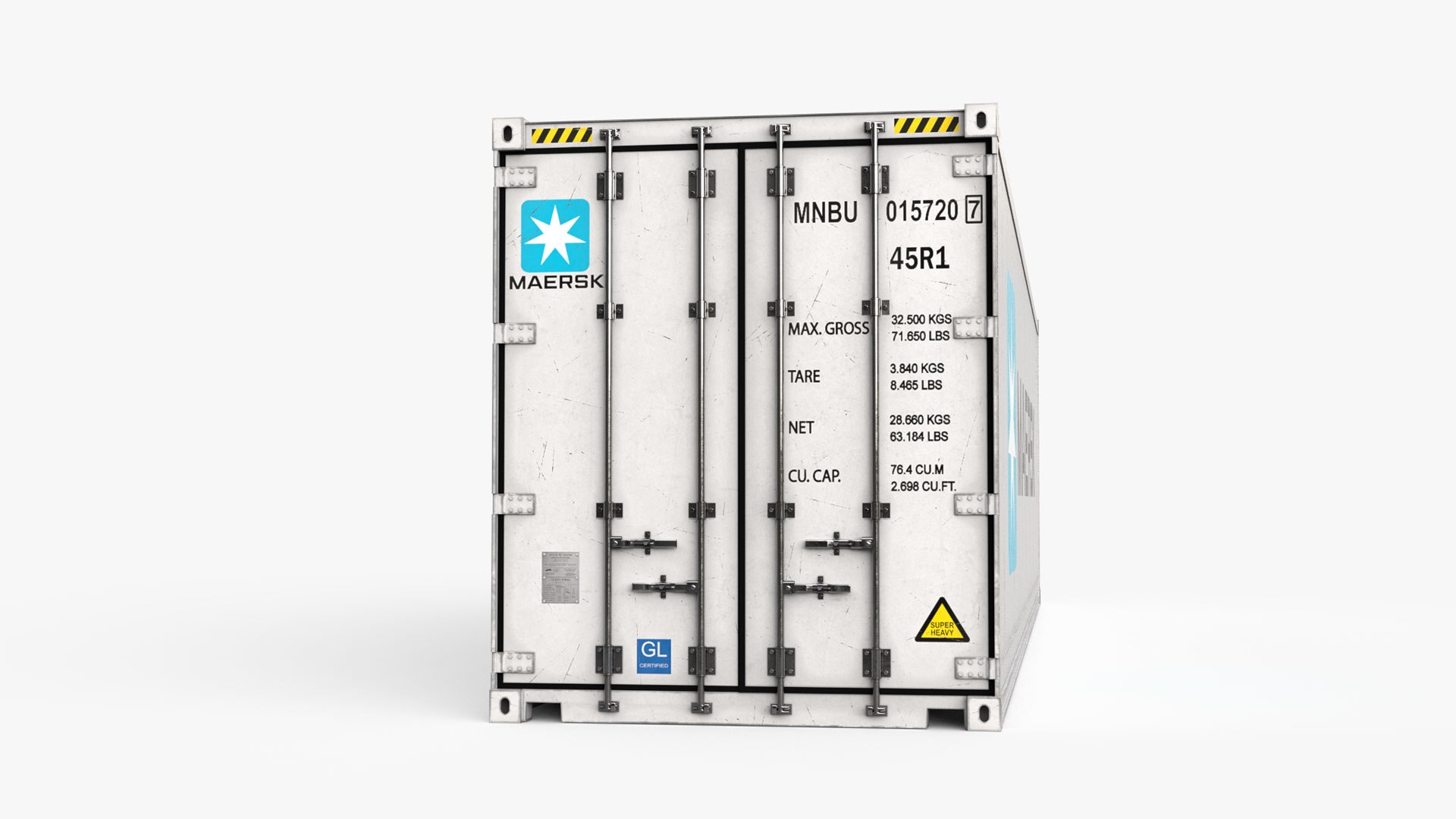 3D 40feet MAERSK Container Reefer CARRIER - TurboSquid 2147439