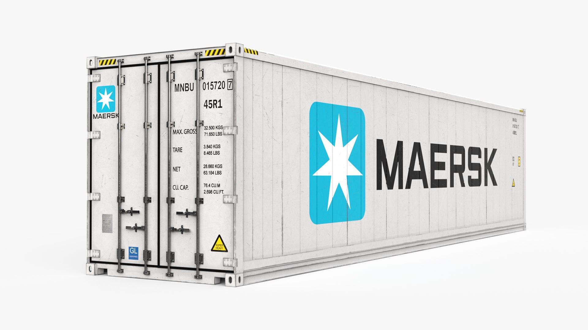 3D 40feet MAERSK Container Reefer CARRIER - TurboSquid 2147439