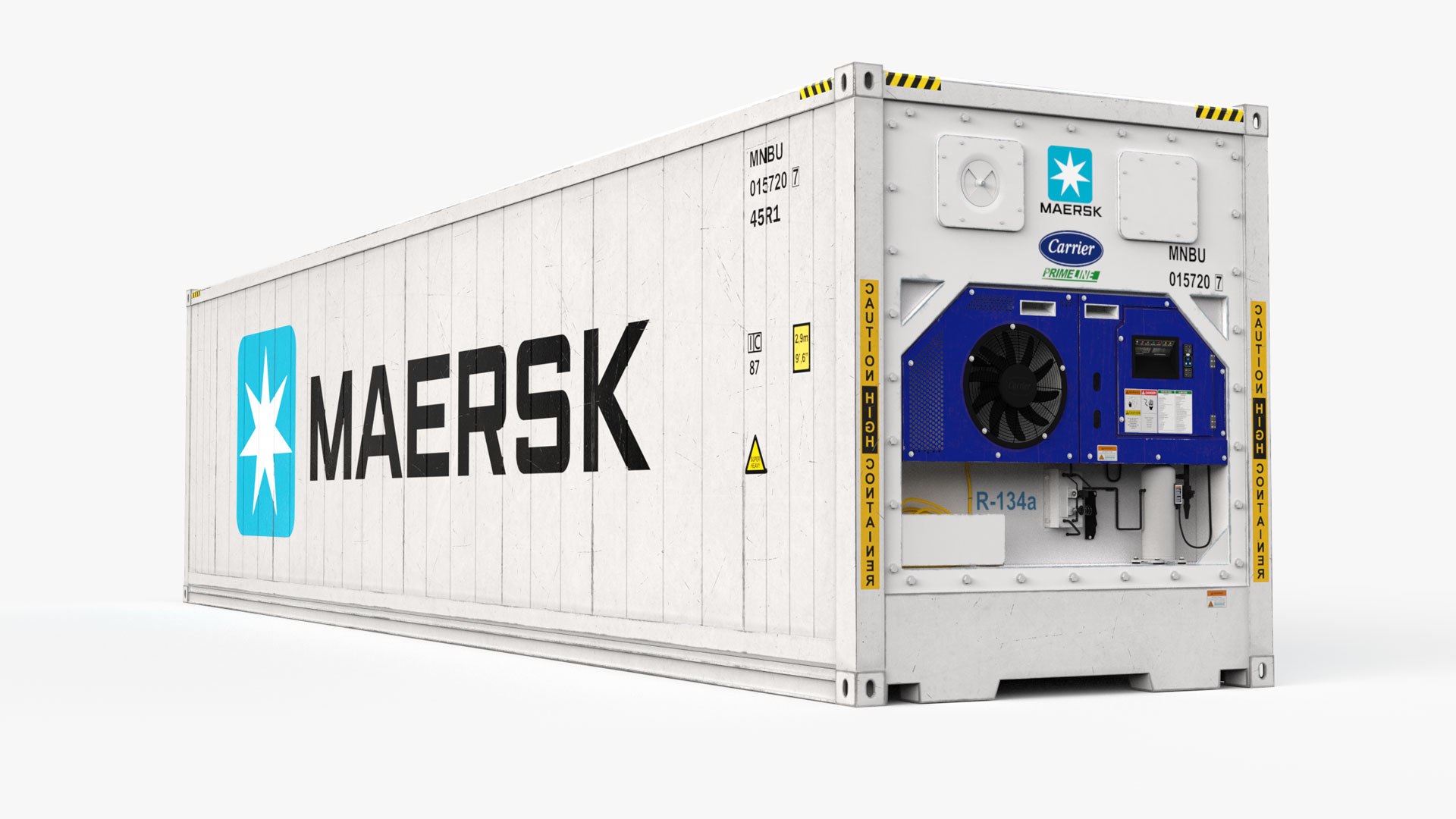 3D 40feet MAERSK Container Reefer CARRIER - TurboSquid 2147439