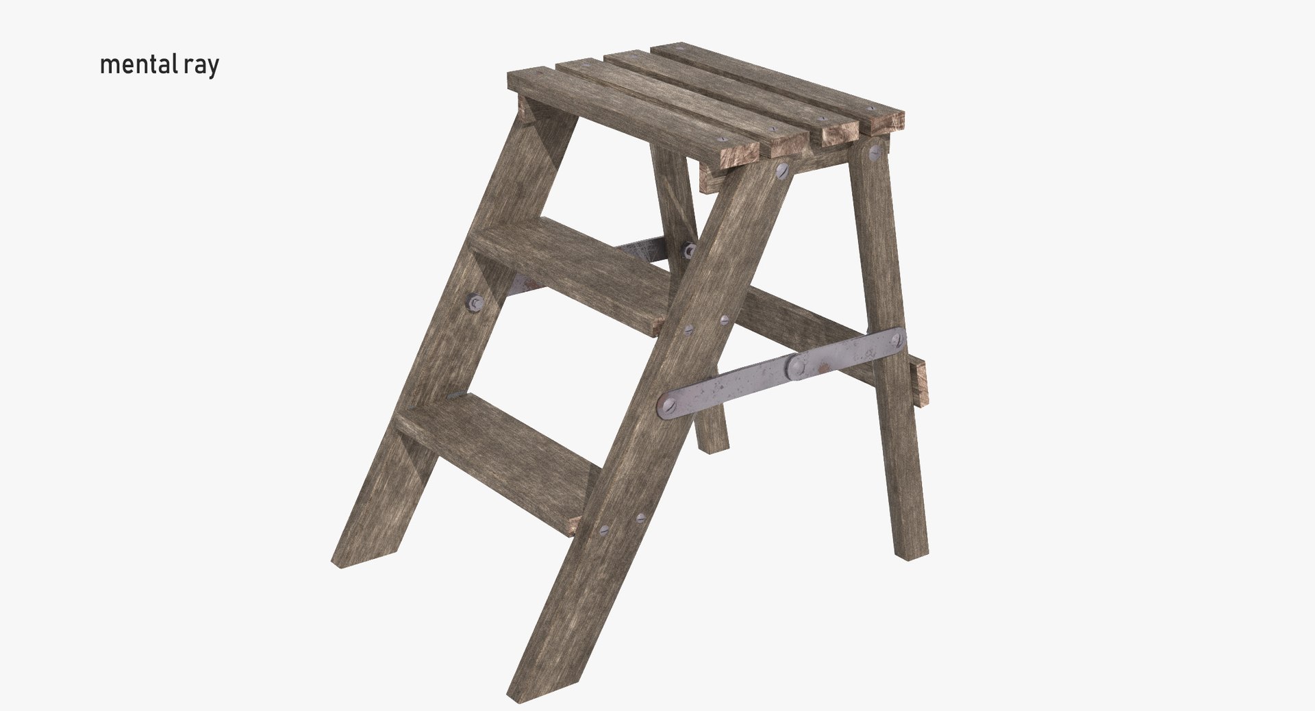 Step Ladder Wooden 3D Model - TurboSquid 1415817