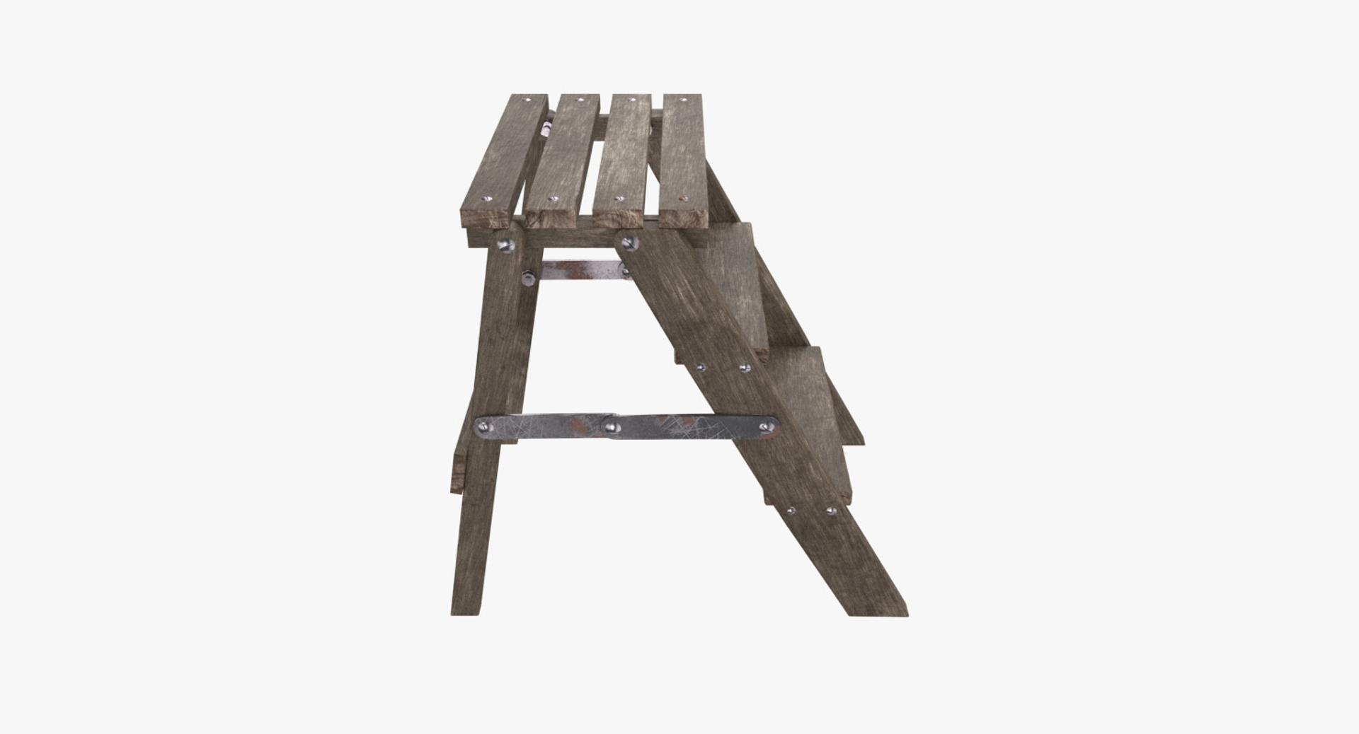 Step Ladder Wooden 3D Model - TurboSquid 1415817
