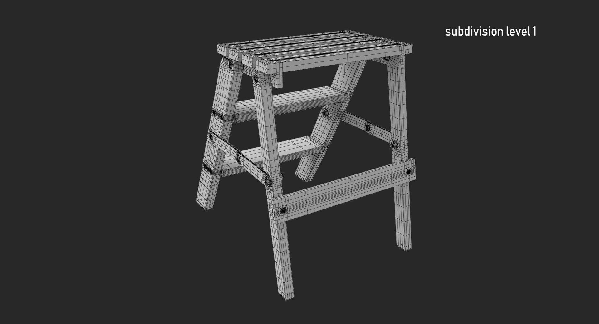 Step Ladder Wooden 3D Model - TurboSquid 1415817