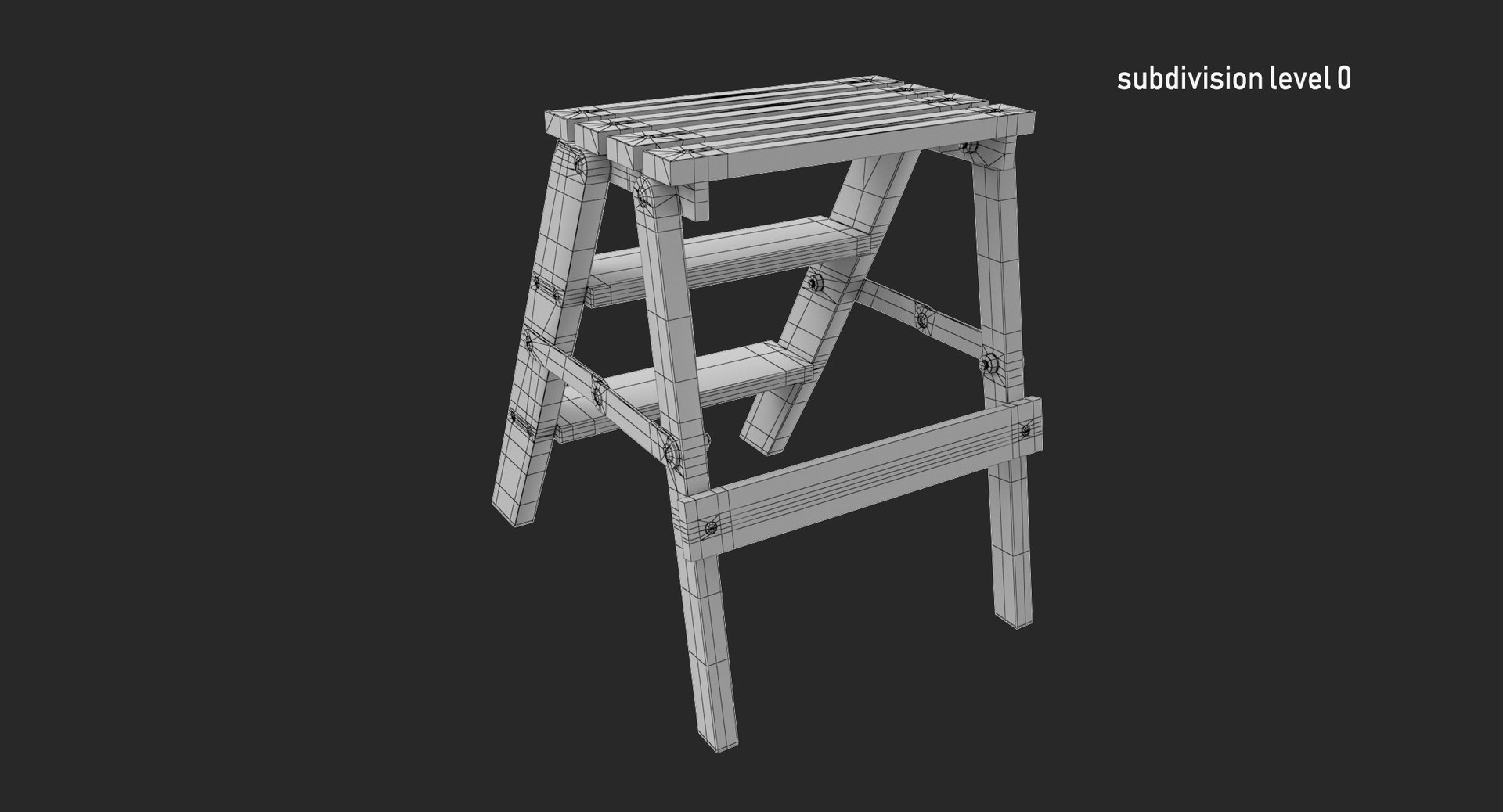 Step Ladder Wooden 3D Model - TurboSquid 1415817