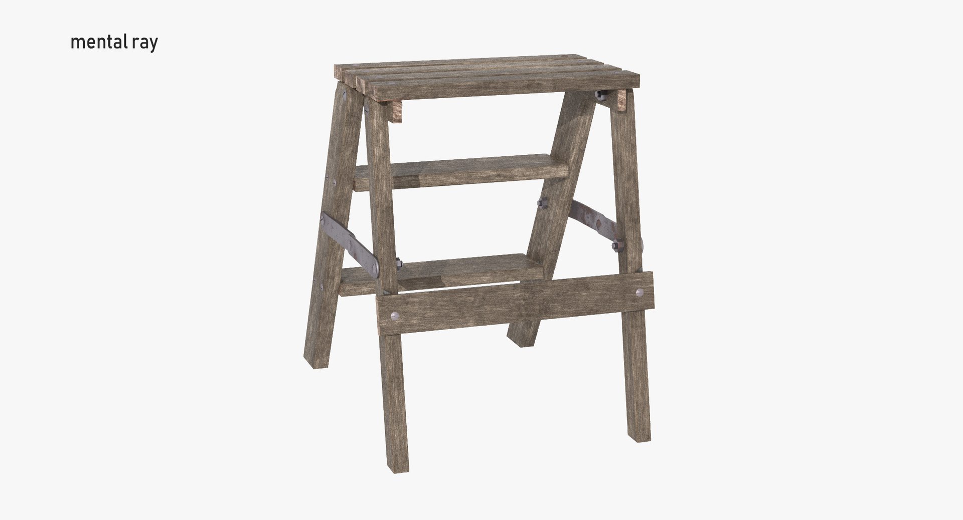 Step Ladder Wooden 3D Model - TurboSquid 1415817